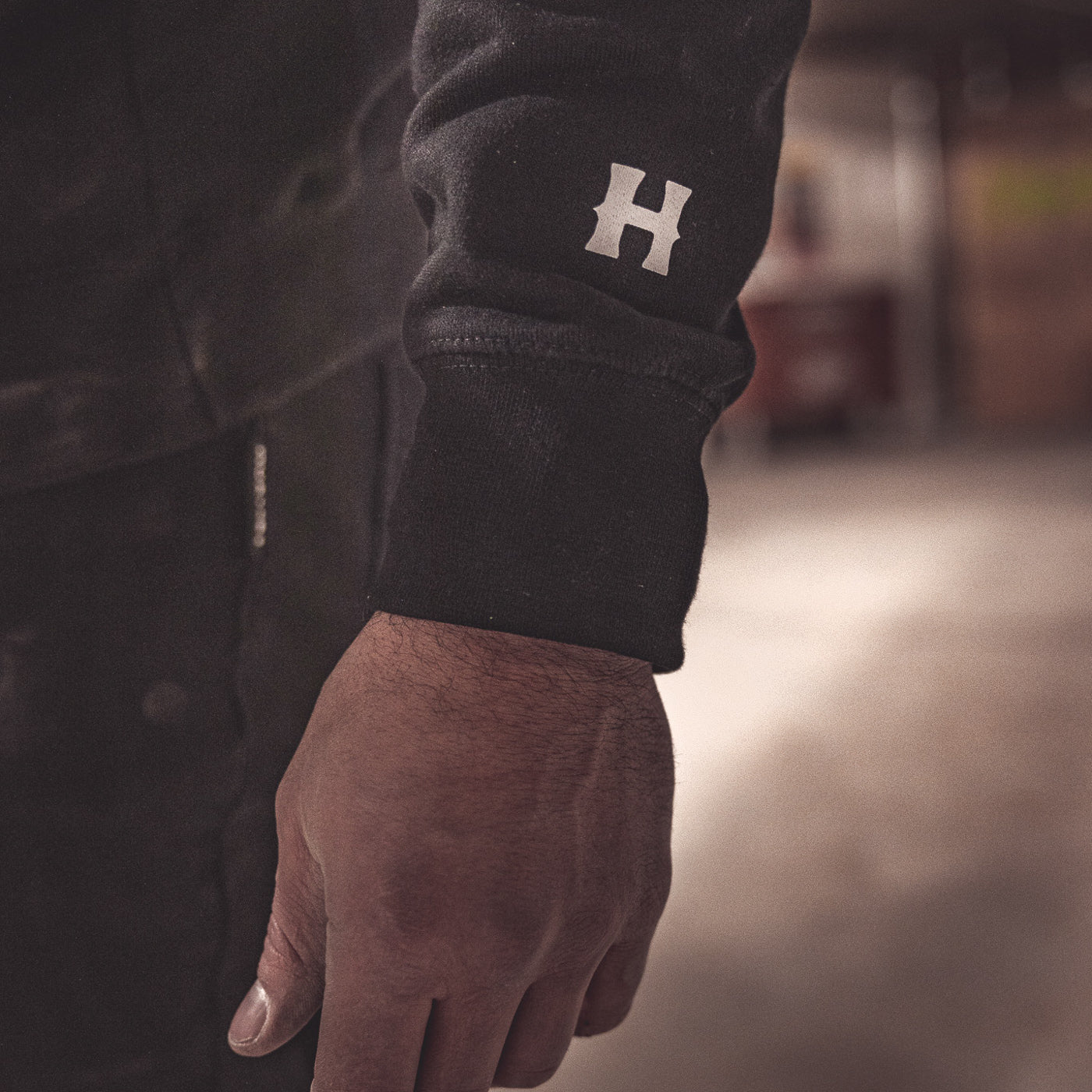 HX-717 Heavyweight Hoodie Black/ White – Huxtley